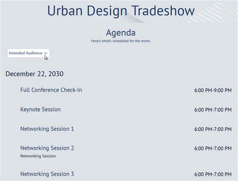 Adding Sorting Options And Filters To The Agenda And Session Widgets