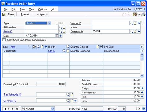 purchase order processing part 2 dynamics gp microsoft learn