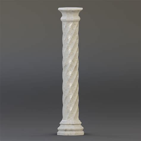 Twisted Column 3d Model 10 Blend Obj Fbx Dae Free3d