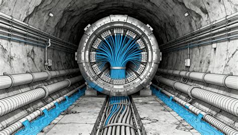Underground Utility Tunnel Featuring Circular Cable Bulkhead And
