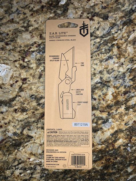 Black Gerber E A B Lite Clip Folding Knife New Edition Compact Utilit Irrigation Pro Cms