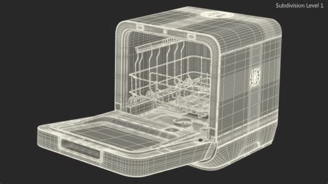 Compact Table Top Dishwasher 3d Model 49 3ds Blend C4d Fbx Max Ma Lxo Obj Free3d