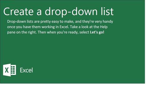 Excel Drop Down Tutorial Template