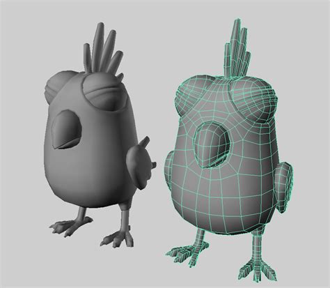 Toon Bird OBJ And Maya Format 3D Model MA MB CGTrader