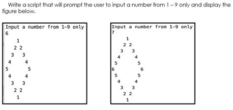 Solved Write A Script That Will Prompt The User To Input A