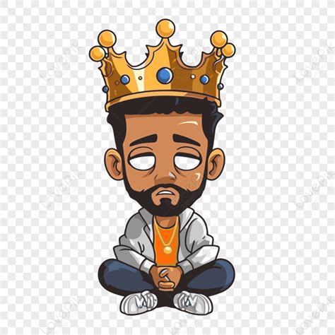 왕관과 함께 캐릭터의 최고 클립 아트 만화 초상화 벡터폰트이벤트 Png 일러스트 무료 다운로드 Lovepik