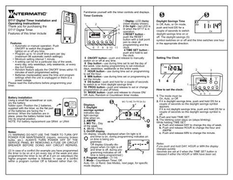Intertek Digital Timer Manual