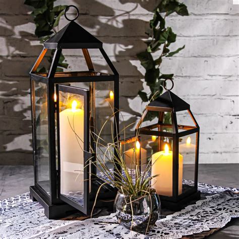 Large Lantern Event Decor Centerpiece Wedding Lantern Black Decoration