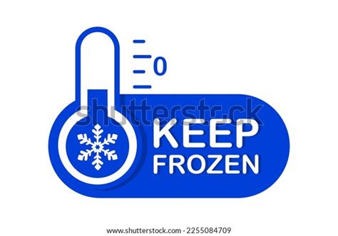 Keep Frozen Label Keep Frozen Badges Stock Vector Royalty Free