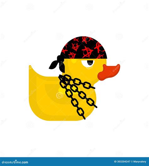 Rubber Duck Punk Duck Toy Punker Stock Vector Illustration Of Style