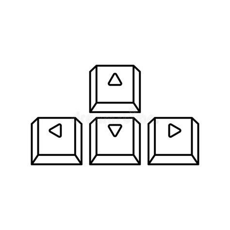 keyboard button icon vector stock vector illustration of isolated