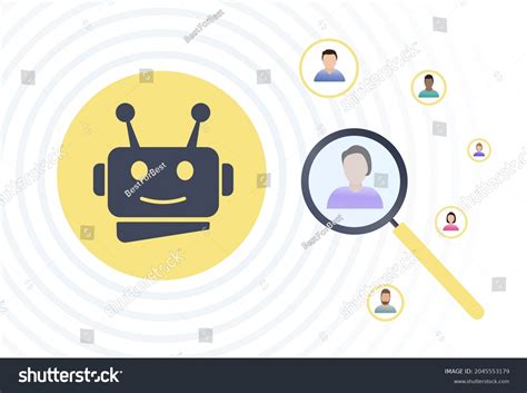 Automated Customer Segmentation Concept Target Audience Stock Vector