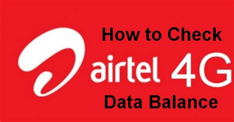 How To Check Airtel 4G LTE Data Usage And Balance MB GB