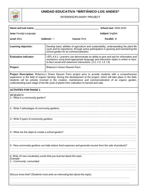 Interdisciplinary Project Format1st B Pdf Human Communication