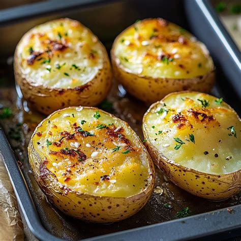 Fluffy Oven Baked Potatoes With Crispy Skins Recipe In 2025 Baked
