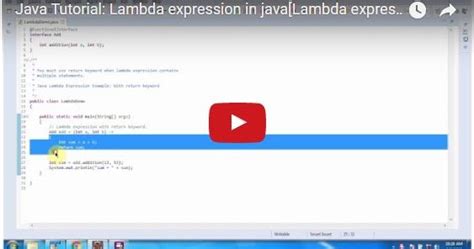 JAVA EE Java Tutorial Lambda Expression In Java Lambda Expression