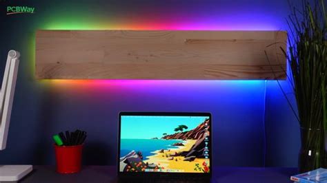 Diy Simple Wooden Ambient Light Esp8266 Wled Ws2812b