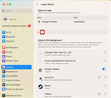 Ventura Updated Change Stop Remove Mac Startup Programs
