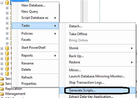 Sql Server Script Mdf 2012 To SQL Stack Overflow