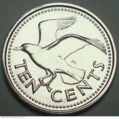 10 Centi 2009 Commonwealth 1991 2010 Barbados Monedă 33261