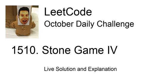 1510 Stone Game Iv Day 2531 Leetcode October Challenge Youtube