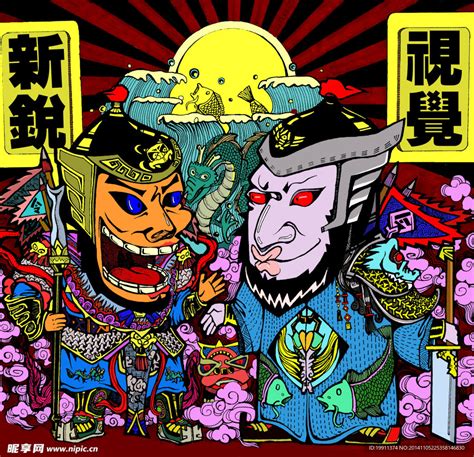 门神设计图 动漫人物 动漫动画 设计图库 昵图网