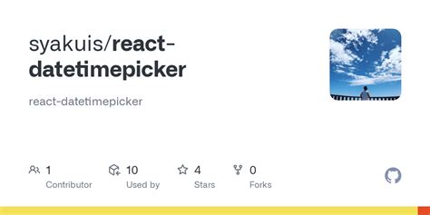 GitHub Syakuis React Datetimepicker React Datetimepicker