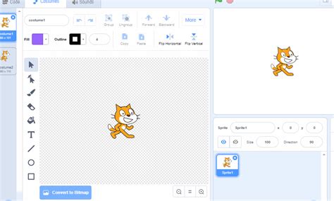 Converting From Bitmap To Vector Moves Sprite On Stage · Issue 1944 · Scratchfoundationscratch