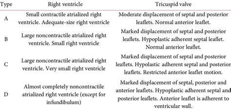 Carpentier S Classification Of Ebstein S Anomaly Download Table