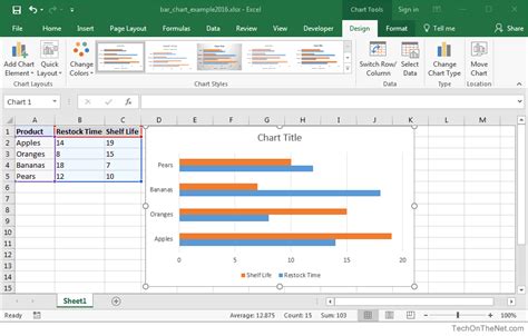 excel how to create chart from data ms excel 2016 how to create a bar