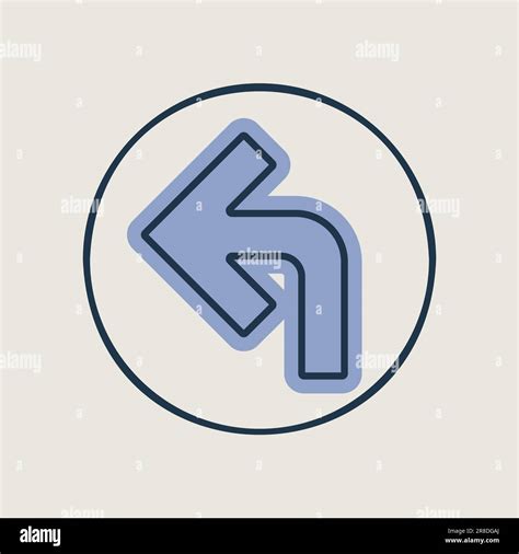 Turn Left Arrow Vector Icon Navigation Sign Graph Symbol For Travel And Tourism Web Site And