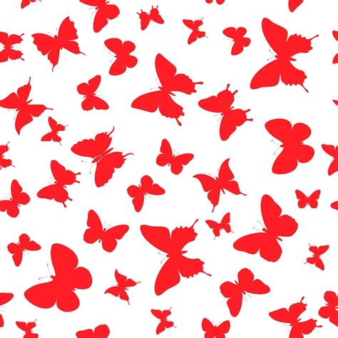Fond Papillon Rouge Vecteur Premium