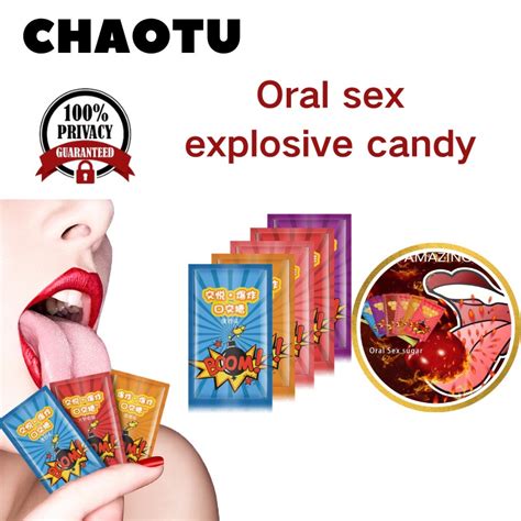 Sex Toys For Couples Women Oral Sex Candy Blowjob Popping Flirting Men Edible Jumping Sugar