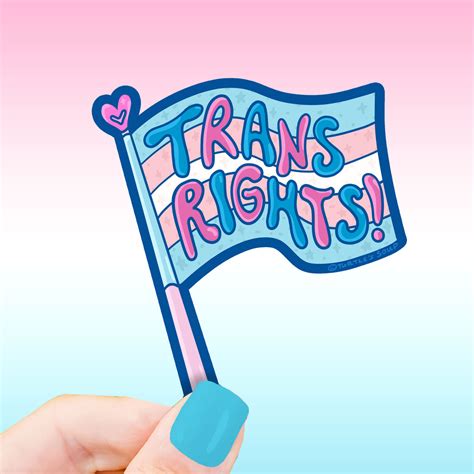 Trans Rights Pride Flag Vinyl Sticker Turtles Soup