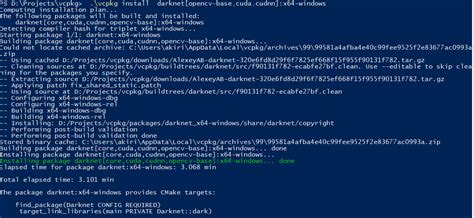 Building Package Darknet X Windows Failed With BUILD FAILED Issue Microsoft Vcpkg