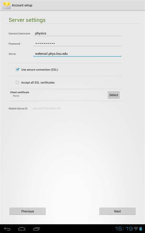 Pcsc Configuring Mail