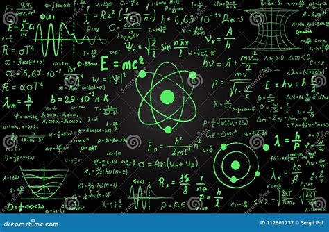 Blackboard Inscribed With Scientific Formulas And Calculations In Physics And Mathematics Can