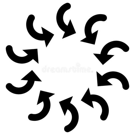 Girar Flechas Circulares Y Radiales Para Conceptos De Ciclo E Iteración