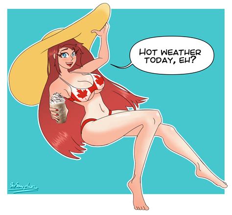 Rule 34 1girls 2022 Bikini Blue Eyes Canada Canadian Canadian Flag