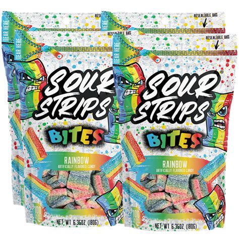 Sour Strips Bites Four Pack