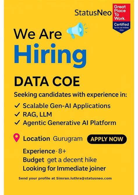 Hiring Genai Datacoe Aijobs Jobopportunity Simran Luthra