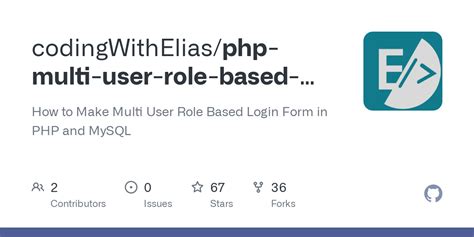 Github Codingwitheliasphp Multi User Role Based Login System How To