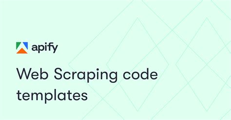 Web Scraping Code Templates · Apify