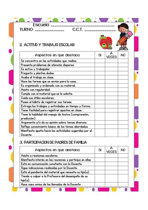 Pin De Ale En Expedientes Alumnos Evaluaciones Para Preescolar