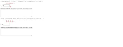 solved write an expression for the nth term of the sequence