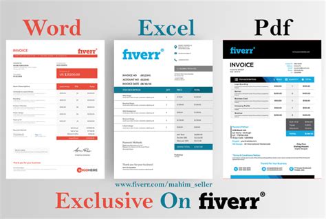 Design Professional Invoice Design Template In 4 Hour By Mahimseller