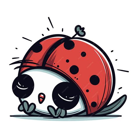 Premium Vector Cute Ladybug Cartoon Vector Illustration Isolated On