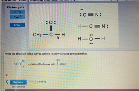 Solved Electron pairs G :CEN: Erase H - CEN: :0: || CH3 – CH | Chegg.com