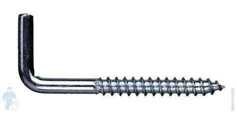 Крюк-шуруп L образный 6 х 100 ZN | Афоня.рф, цена 10 руб.