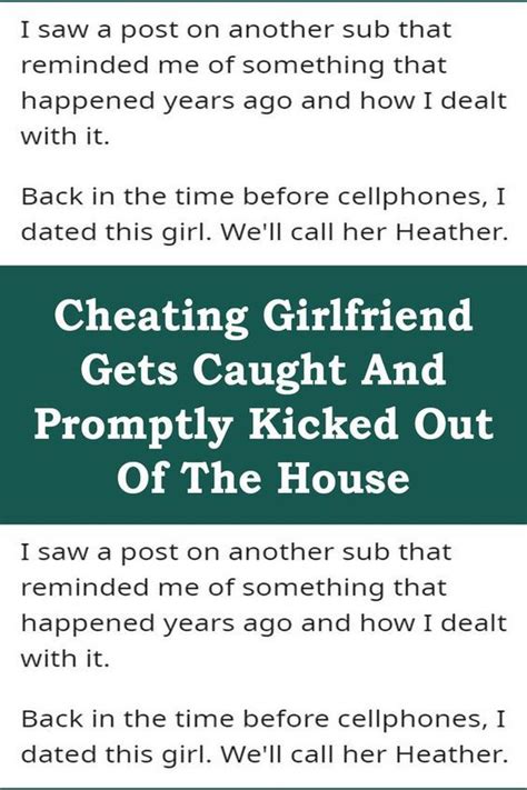 Cheating Girlfriend Gets Caught And Promptly Kicked Out Of The House